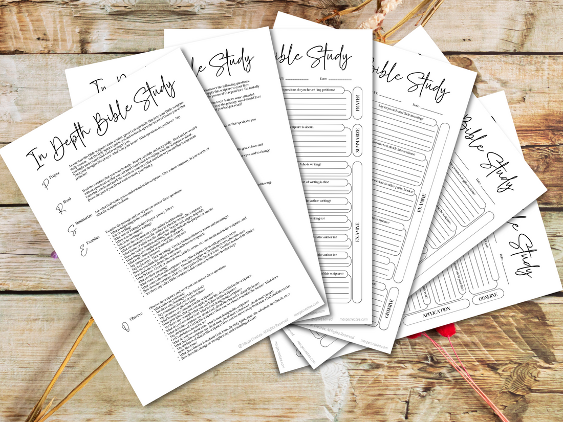 Marge Creates - In-Depth Bible Study Workbook