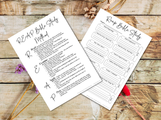 Marge Creates - REAP Bible Study Method Worksheet